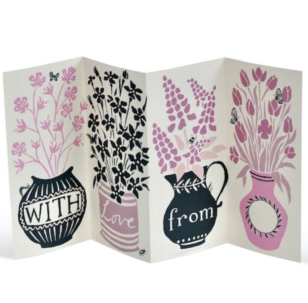 3D concertina flowers card by Cambridge Imprint – David Parr House